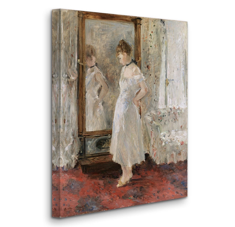 Berthe Morisot - the Psyche Mirror (1876) Hand Painted Museum Quality ...