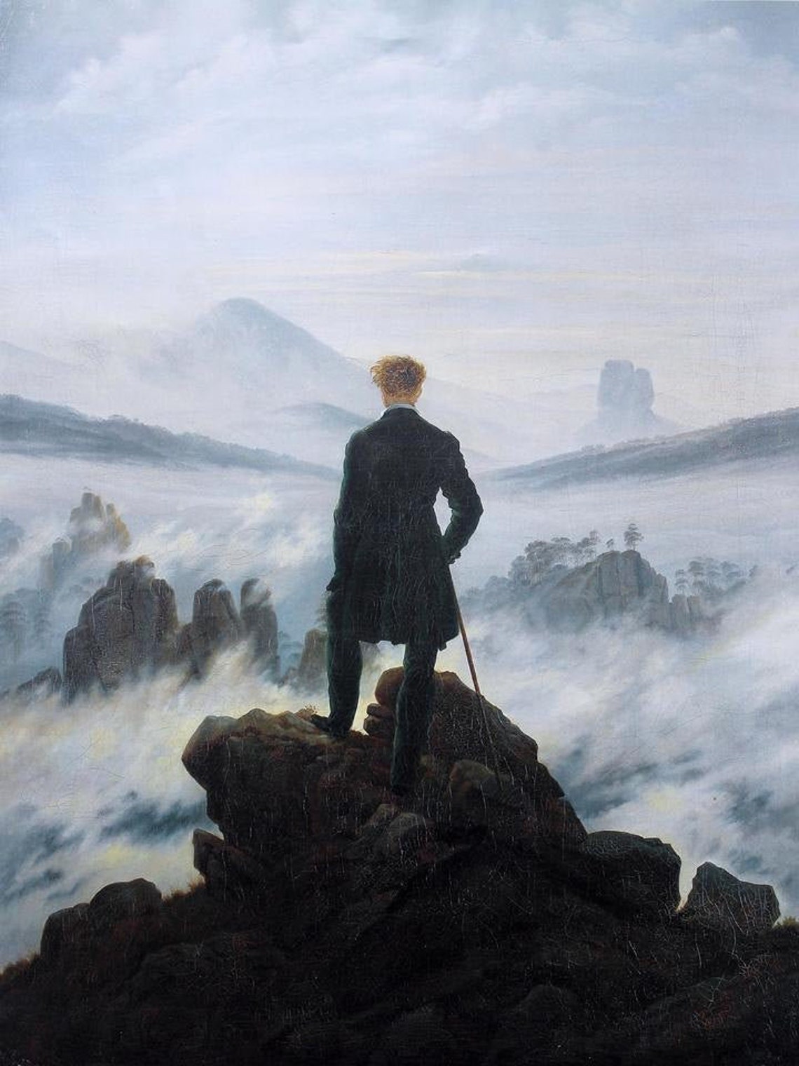 Caspar David Friedrich Wanderer above the Sea of Fog 1818 | Etsy