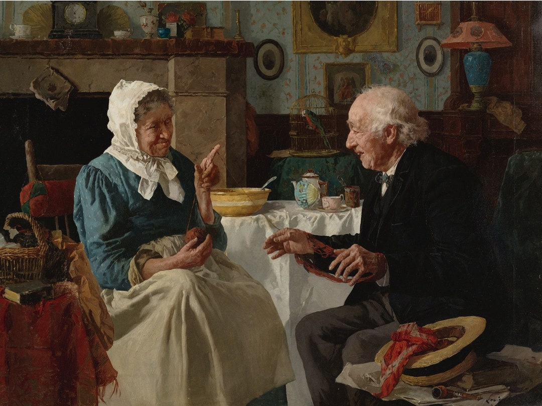 Louis Charles Moeller (1855-1930) - Spinning Yarns, Museum Quality ...