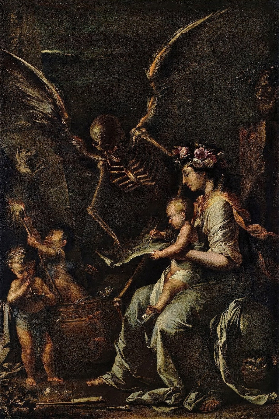 Salvator Rosa - the Frailty of Human Life (1656) Museum Quality Rolled ...