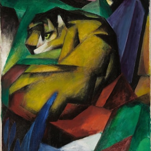 Franz Marc : Tiger (1912) Museum Quality Rolled Oil Painting ...