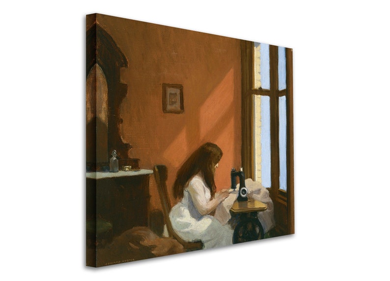 Edward Hopper Girl at a Sewing Machine 1921 Hand Painted - Etsy Ireland