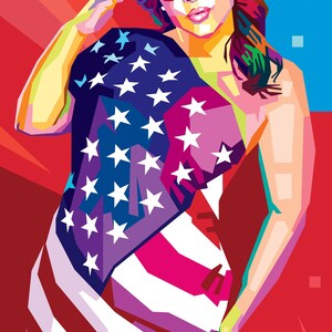 Custom Pop Art Oil Painting Portrait Your Photo to WPAP Pop Art ...