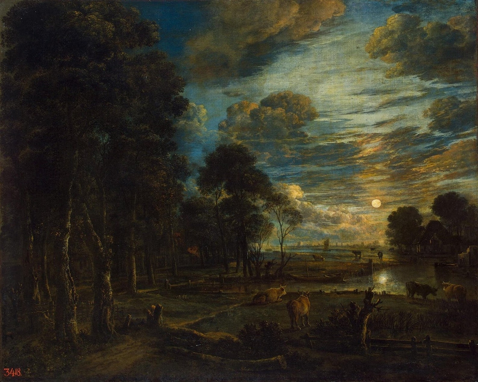 Aert Van Der Neer (1604-1677) - Night Landscape With a River, Museum ...