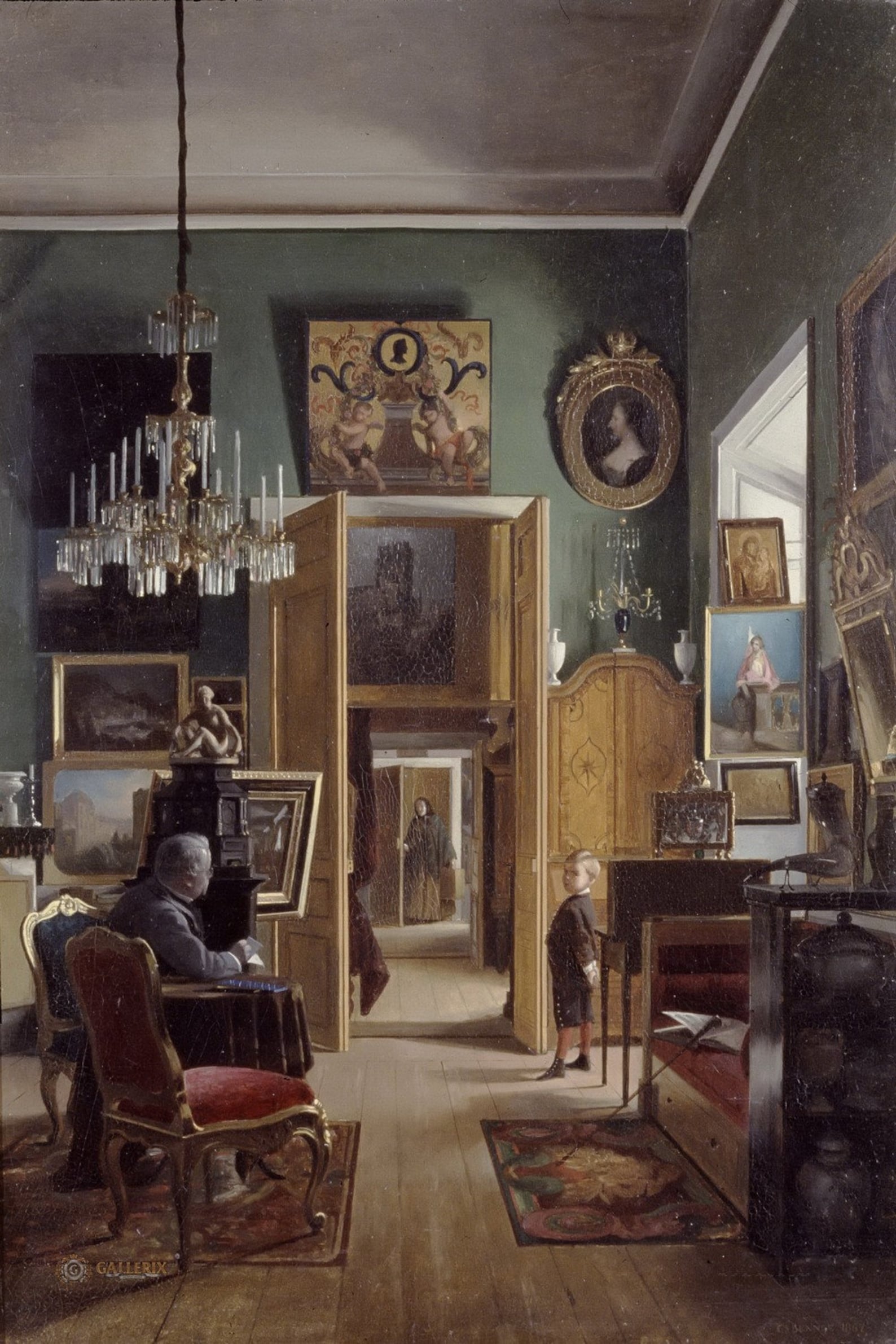 Carl Stefan Bennett - Intérieur de la maison du peintre à Stockholm ...