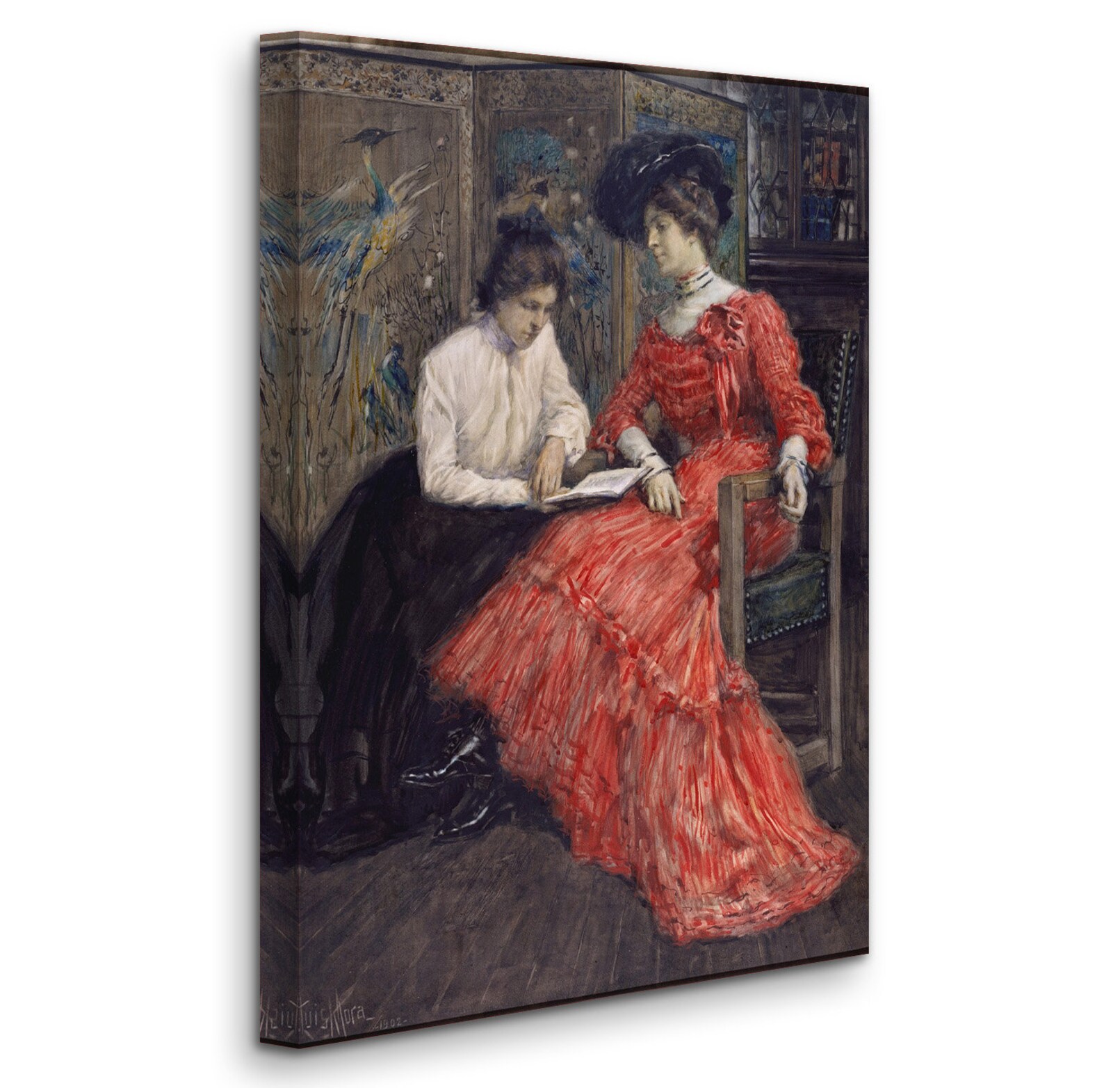 F Luis Mora - Mrs F Luis Mora and Her Sister (1902) Museum Quality ...