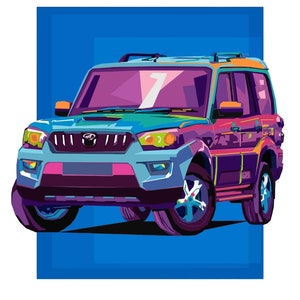 Custom Car Pop Art Oil Painting Your Favorite Car to WPAP Pop Art ...