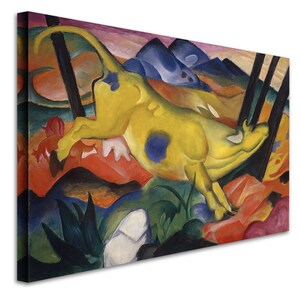 Franz Marc - Yellow Cow 1911 Museum Quality Rolled Oil Painting ...