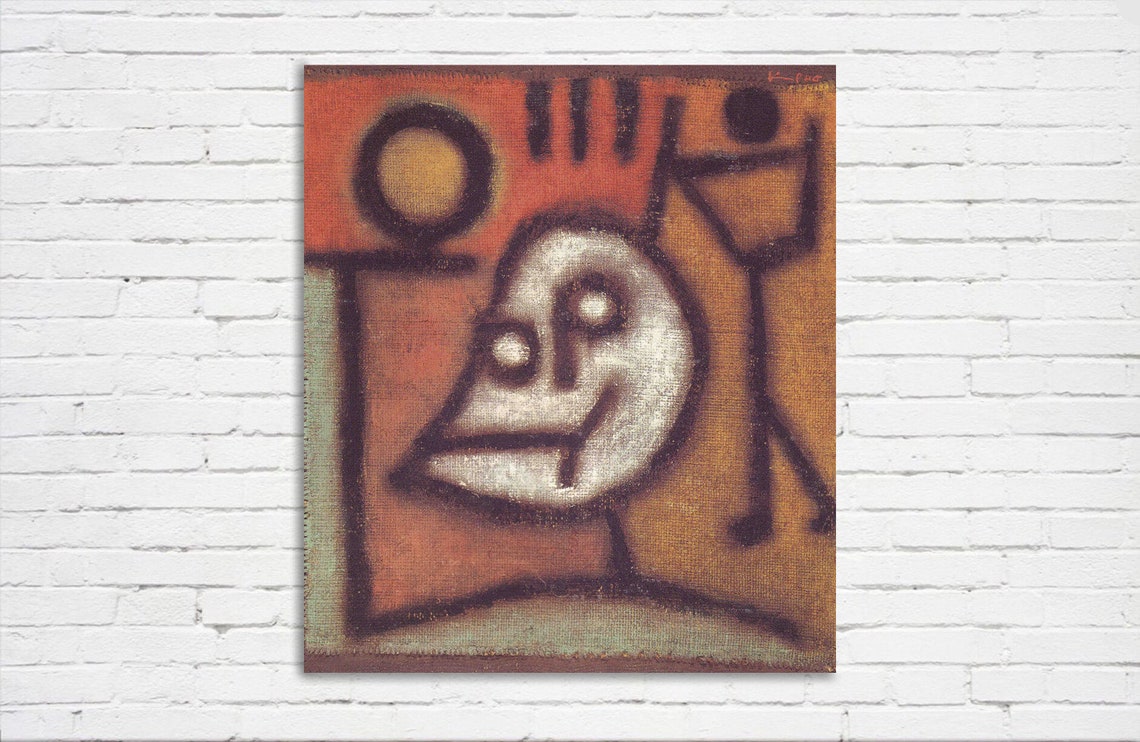 Paul Klee : Death and Fire (1940) Hand Painted Museum Quality Rolled ...