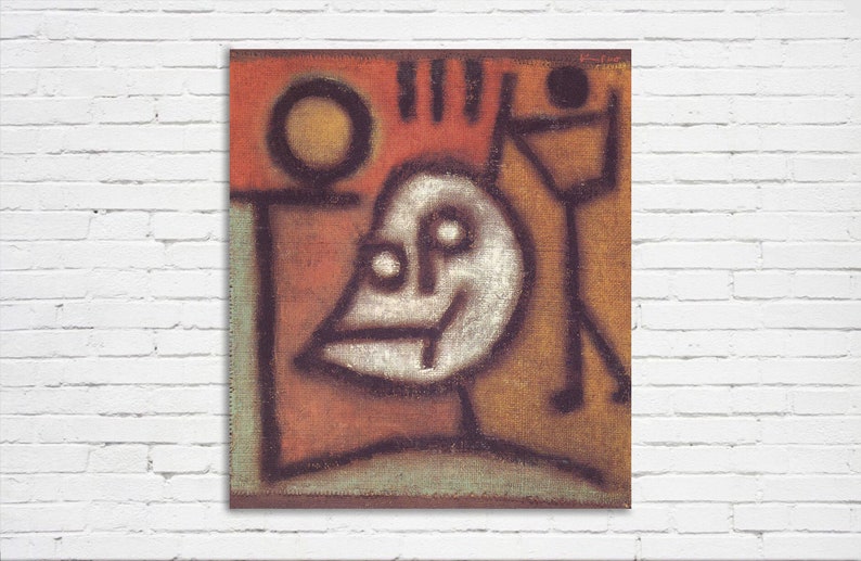 Paul Klee : Death and Fire (1940) Hand Painted Museum Quality Rolled ...