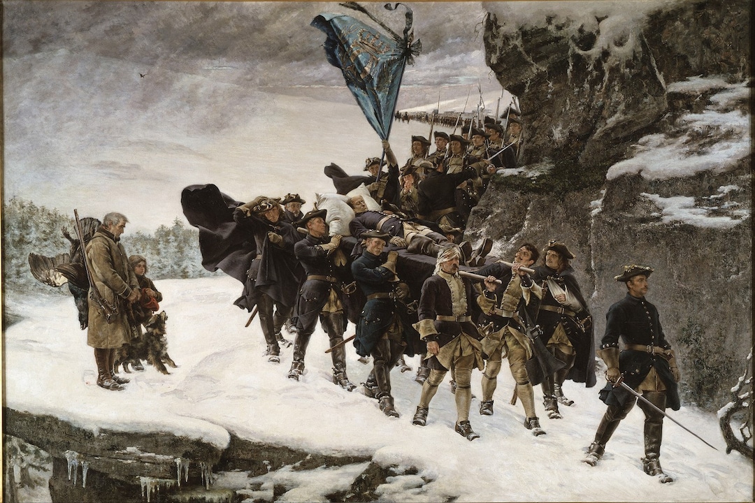 Gustaf Cederstrom - Bringing Home the Body of King Karl XII of Sweden ...