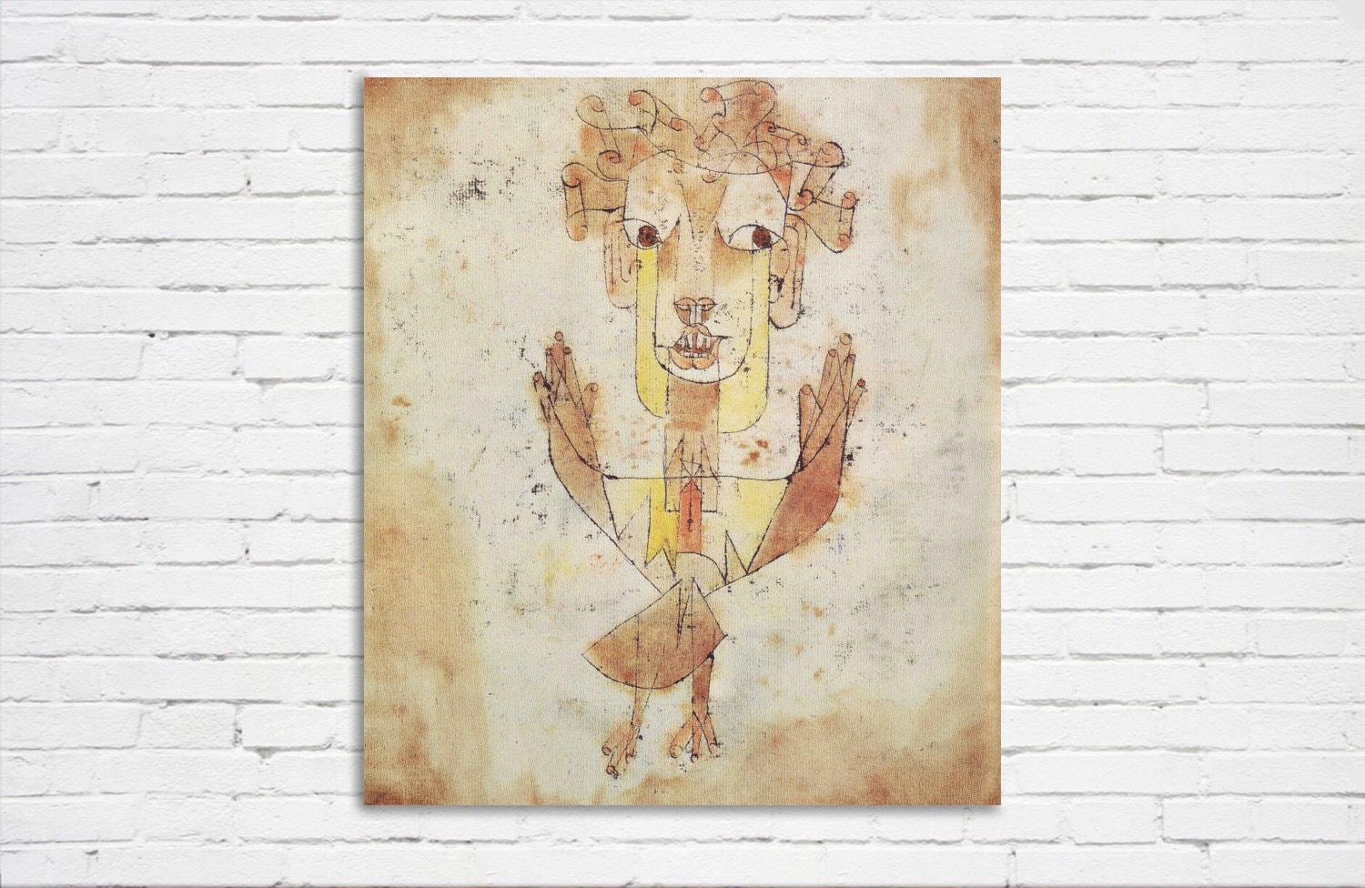 Paul Klee : Angelus Novus 1920 Hand Painted Museum Quality | Etsy