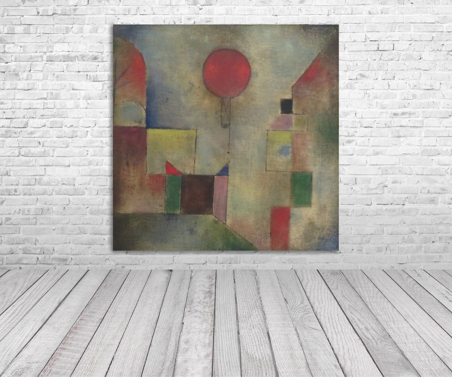 Paul Klee : Red Balloon (1922) Hand Painted Museum Quality Rolled Oil ...
