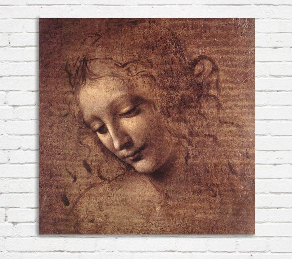 Leonardo Da Vinci La Scapigliata Głowa młodej kobiety z potarganymi ...