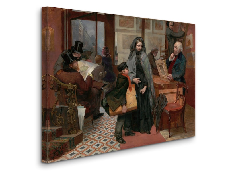 Emily Mary Osborn - Nameless and Friendless (1857) - Rolled Oil ...