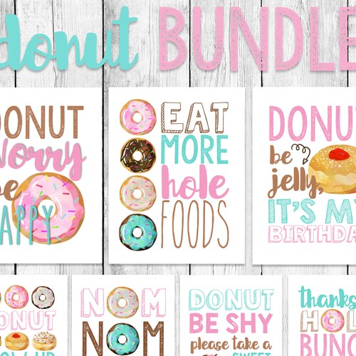 Donut Garland Donut Banner Doughnut Garland Garland Banner | Etsy