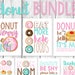 Donut Word Art Bundle/ Party Printable/ First Birthday Celebration ...