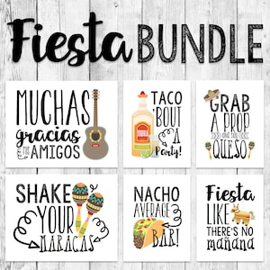 Fiesta Word Art Bundle/ Photo Booth Prop/ Birthday Party Printable ...