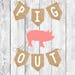 Farm Party PIG OUT Banner Printable/ Barnyard Animal Birthday | Etsy