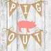 Farm Party PIG OUT Banner Printable/ Barnyard Animal Birthday | Etsy