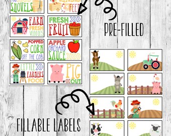 Farm labels | Etsy