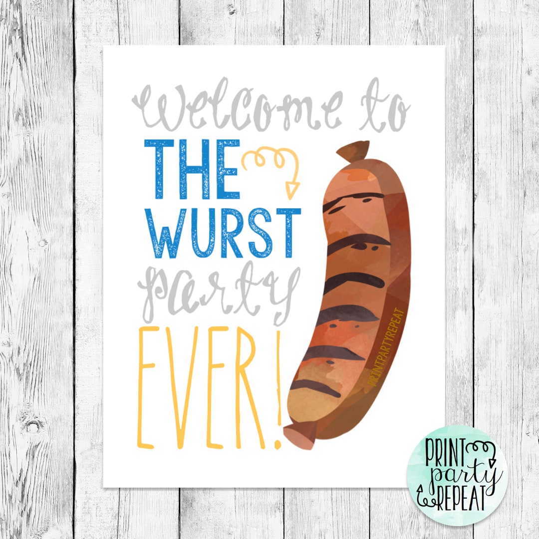 Oktoberfest Wurst Party Ever Word Art/ Beer Stein Party/ German Brew ...