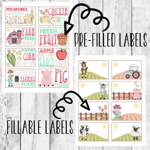 Farm Party Food Labels/ Editable Birthday Food Tents/ Printable ...