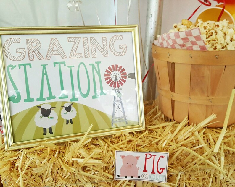 Farm Food and Drink Party Signs/ Birthday Word Art/ Barnyard - Etsy