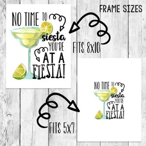 No Time to Siesta You're at a Fiesta /margarita Birthday Party Word Art ...