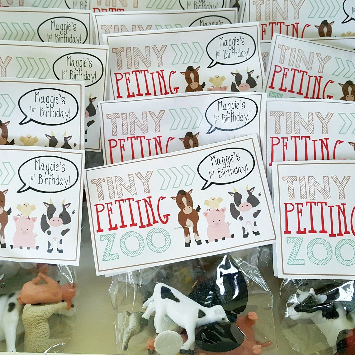 Farm Party Gift Labels/ Barnyard Animal Birthday Favor/ DIY - Etsy
