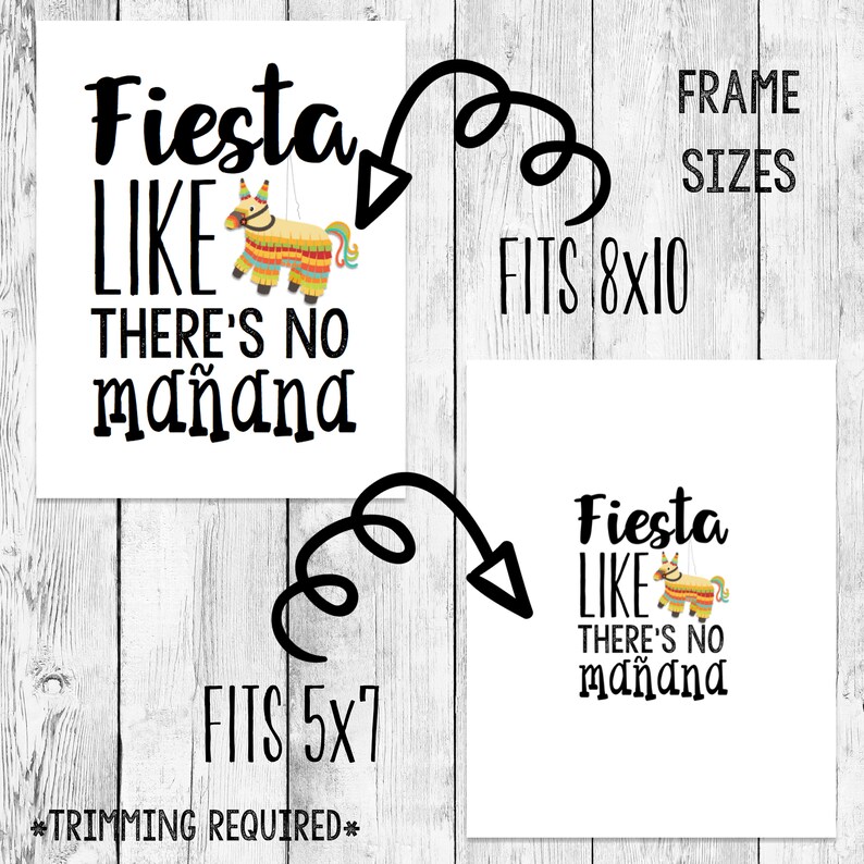 Fiesta Like There's No Manana/ Birthday Party Pinata Word | Etsy