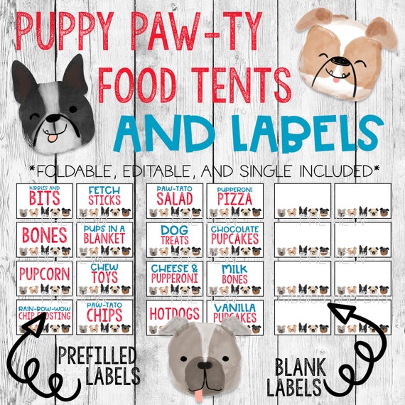 Dog Paw Print Party Printables