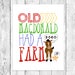 Old Macdonald Party Printable/ Farm Animals Birthday Word Art/ | Etsy