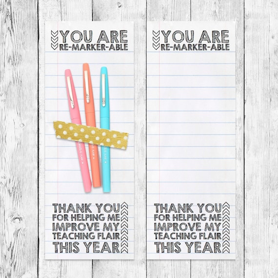 End of Year Flair Pen Gift Labels/ Mentor Teacher Thank You | Etsy