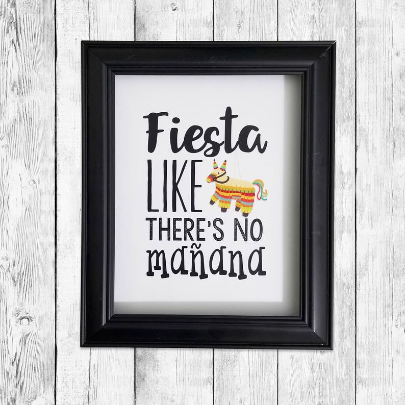Fiesta Like There's No Manana/ Birthday Party Pinata Word | Etsy