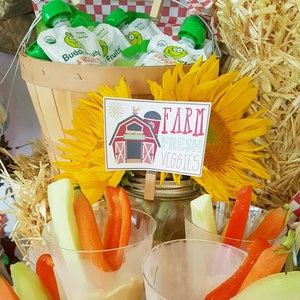 Farm Party Food Labels/ Editable Birthday Food Tents/ Printable ...