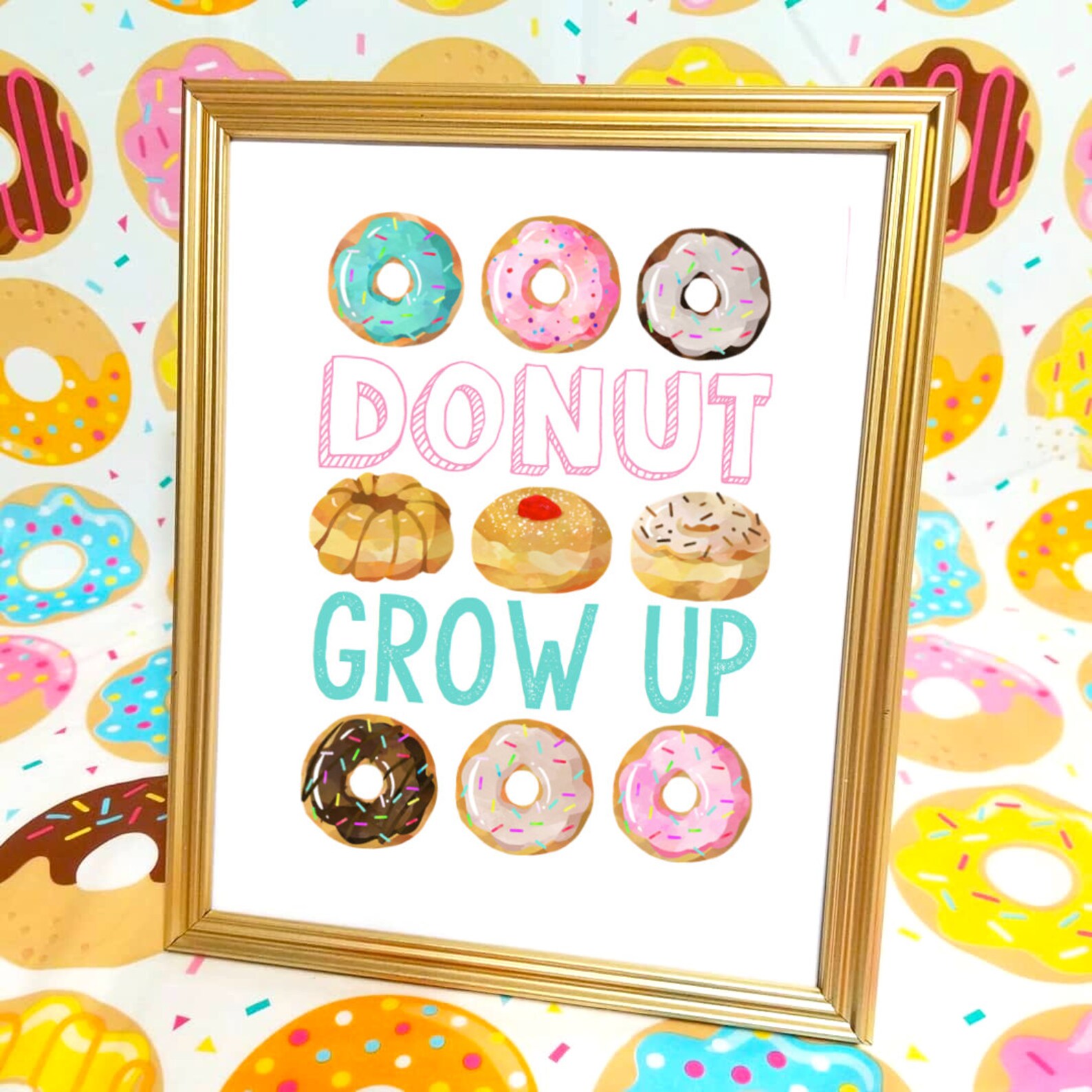 Donut Word Art Bundle/ Party Printable/ First Birthday Celebration ...