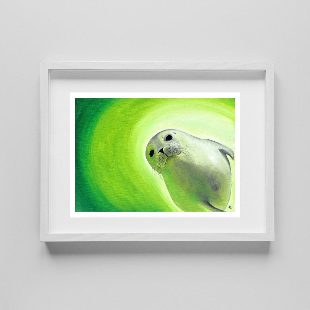 Seal Art Print, A4, Limited Edition, Signed Giclee Print, Original ...