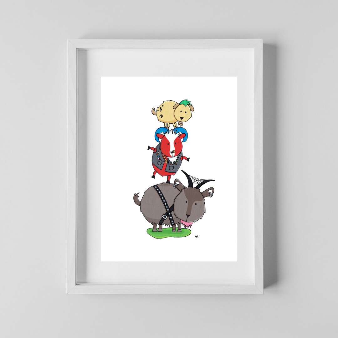 Goat A4 Art Print, Limited Edition, Signed Giclee Print, Original ...