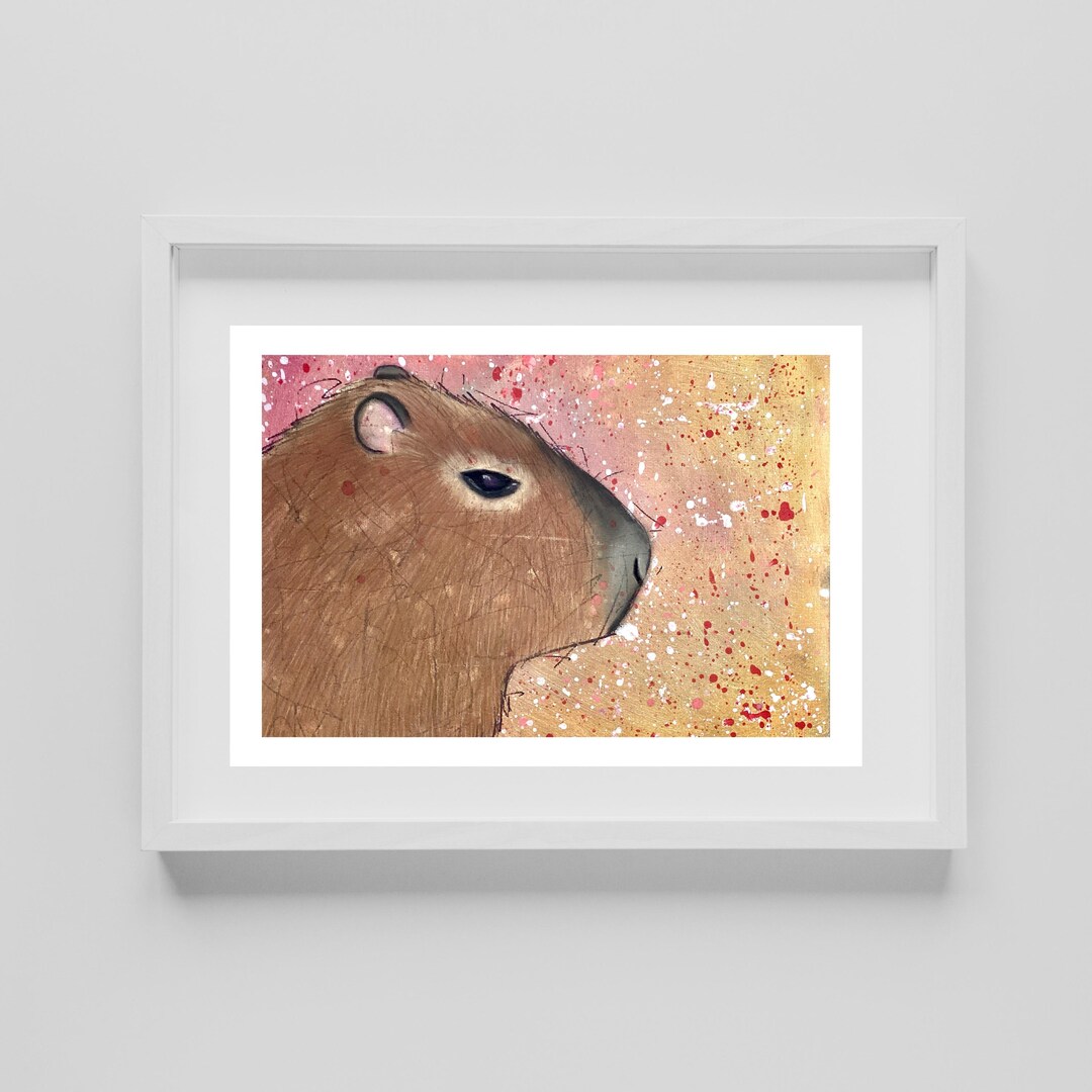 Capybara A4 Art Print, Limited Edition, Signed Giclee Print, Original ...