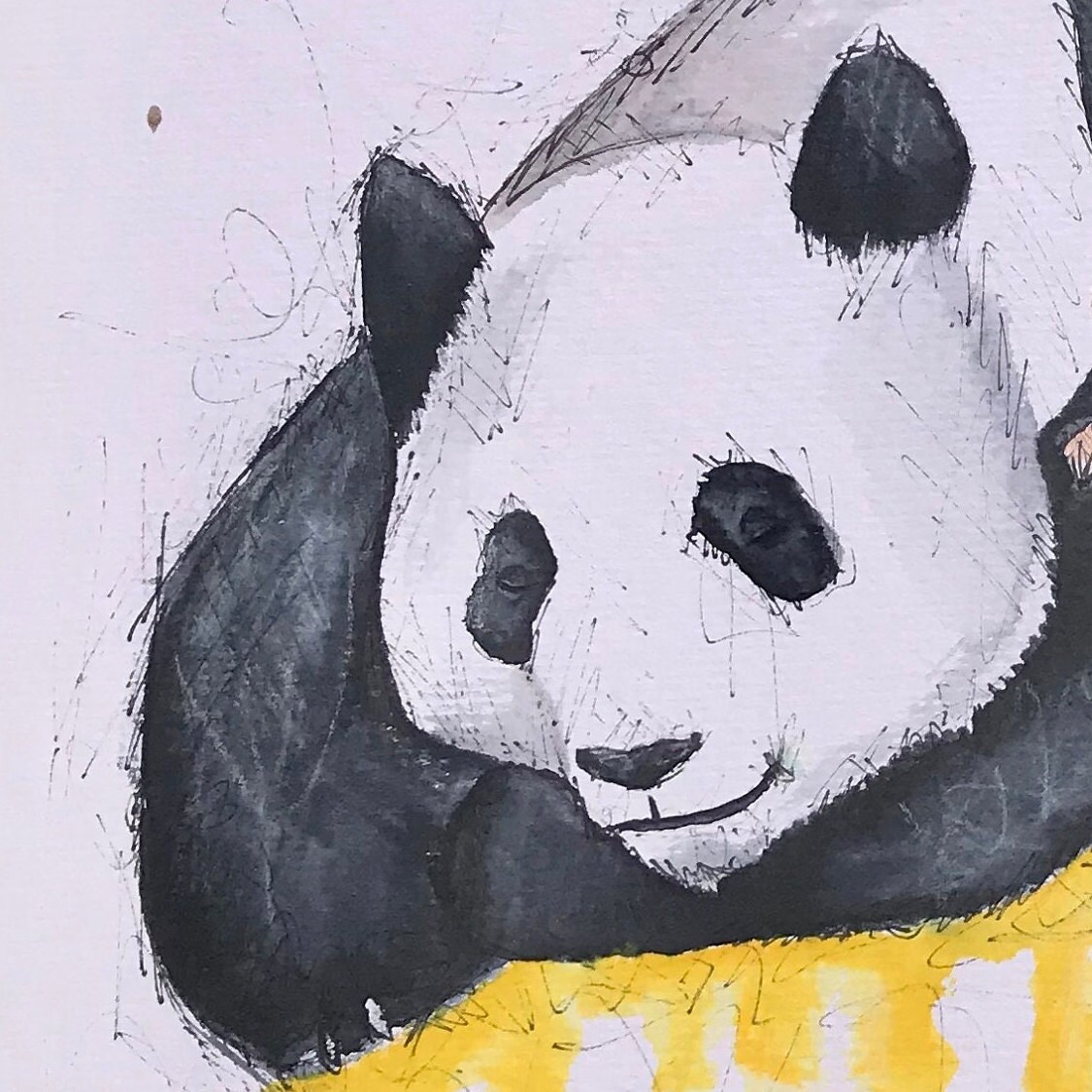 Panda Painting Watercolour Painting 25x30cm Original Art - Etsy