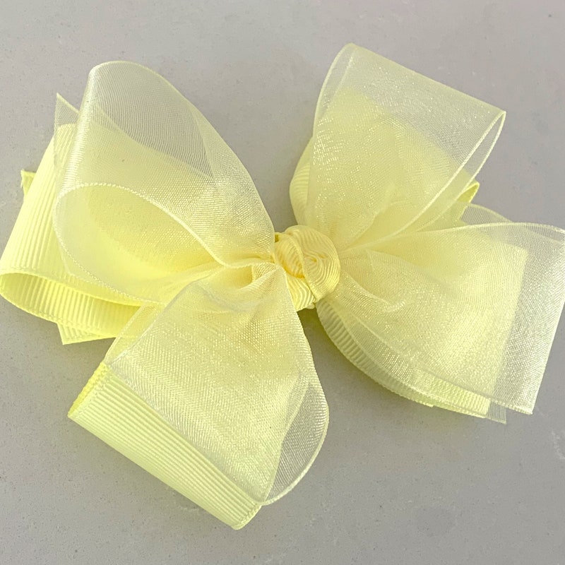 Yellow Hair Bow - Etsy