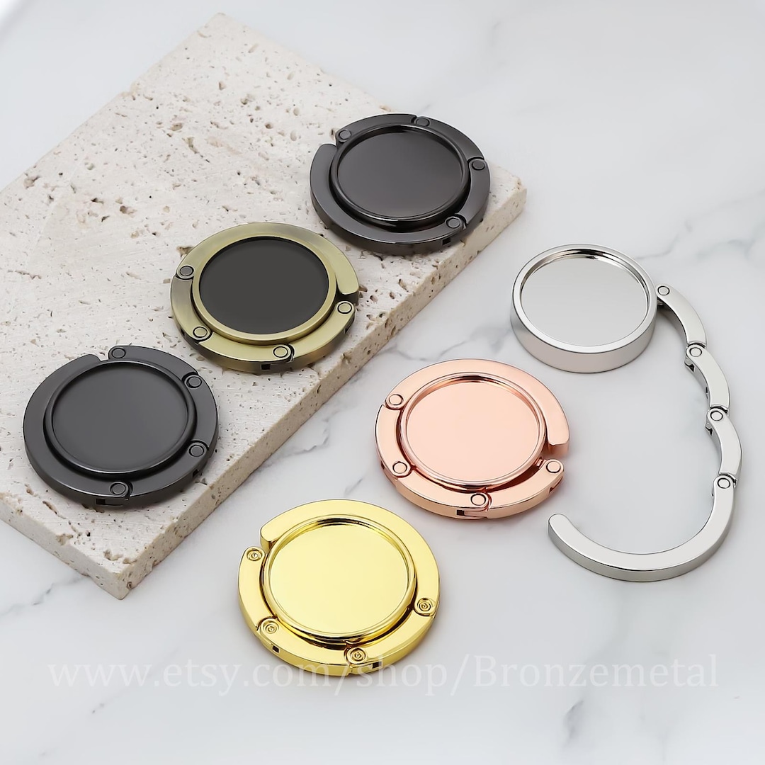 Bag Hook Blank - Round Purse Hook Hanger With 30mm Glass Cabochon ...
