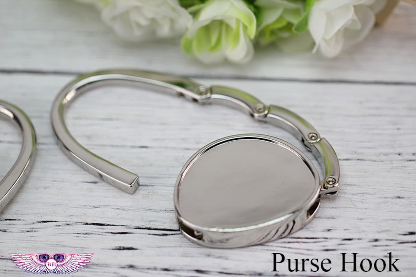 Oval Handbag Hanger - Glass Table Bag Hook - Personalized Purse Hook ...