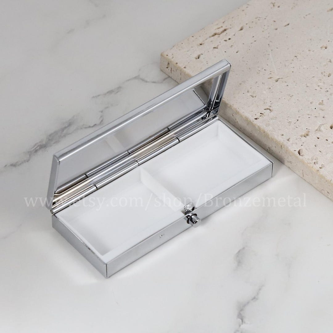 2 Days Blank Compartment Pill Box, Rectanlge Pill BOX, Container-blank ...