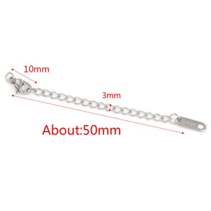 10 Extender Chains Stainless Steel Extensions 2 Inches Tail Chain ...