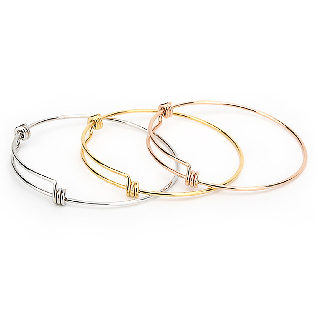 10 Stainless Steel Expandable Bracelet for Women Men, Adjustable Charm ...