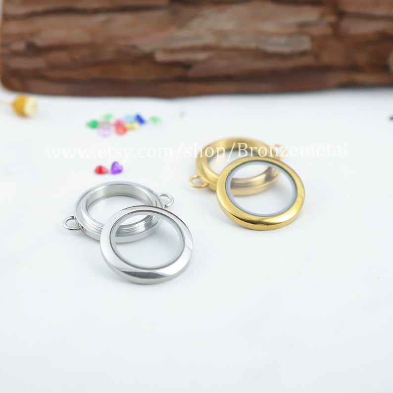 Floating Locket Bracelet Links - 20mm 25mm 30mm Living Locket Bracelet ...