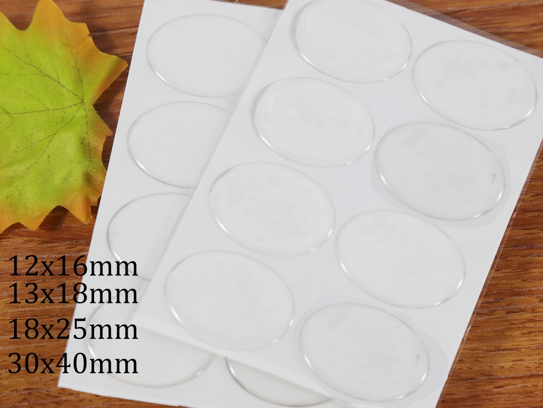 Oval Clear Epoxy Stickers, Transparent Resin Sticker for DIY Craft ...