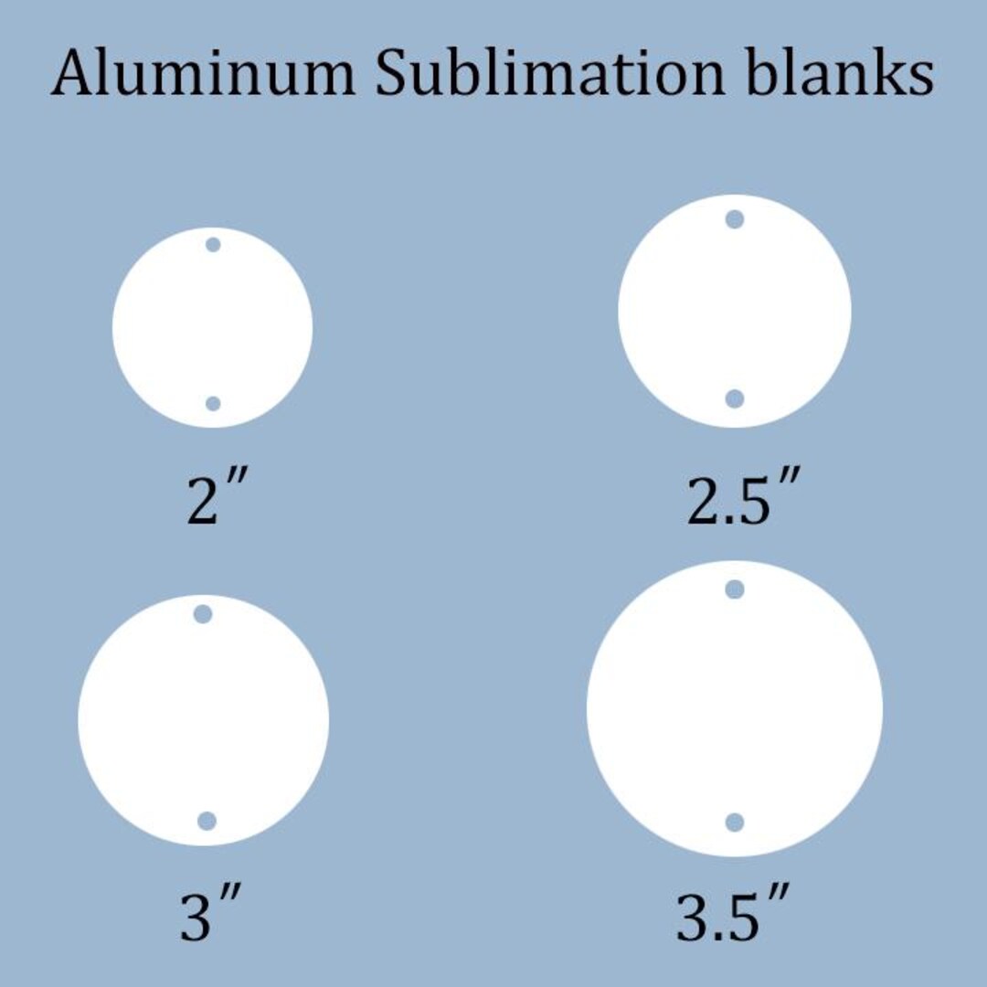 20pcs White Sublimation CIRCLE BLANK, Double Sided Sublimation Blanks ...